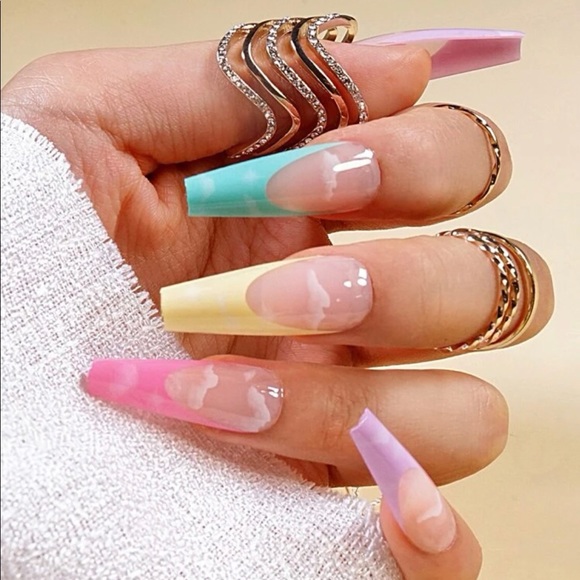 Makeup | Colorful Cloud Nails | Poshmark
